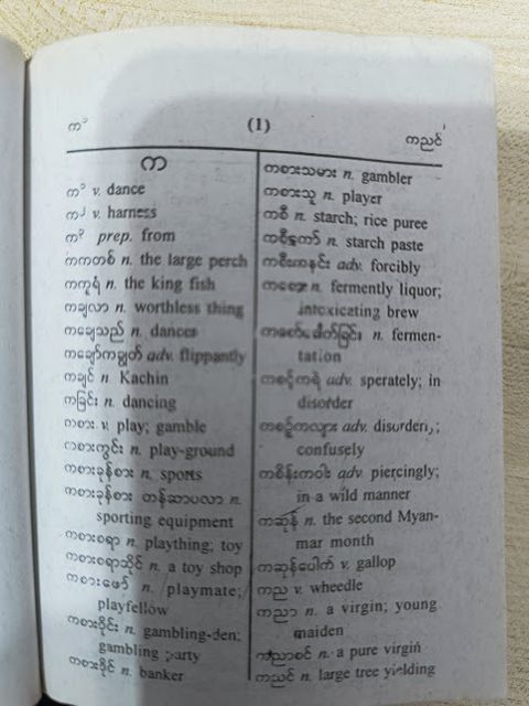 Myanmar- English Pocket Dictionary (Burmese Book) – 4NiX Store