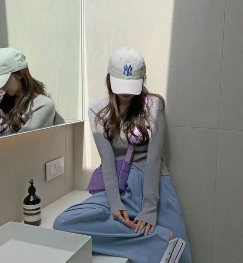 MLB大标帽子！cp66【预购】粉色&浅灰 – Daigou Yuki