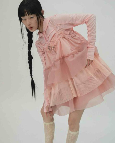 CEREAL 抽繩花邊蛋糕短洋裝 – dokiii