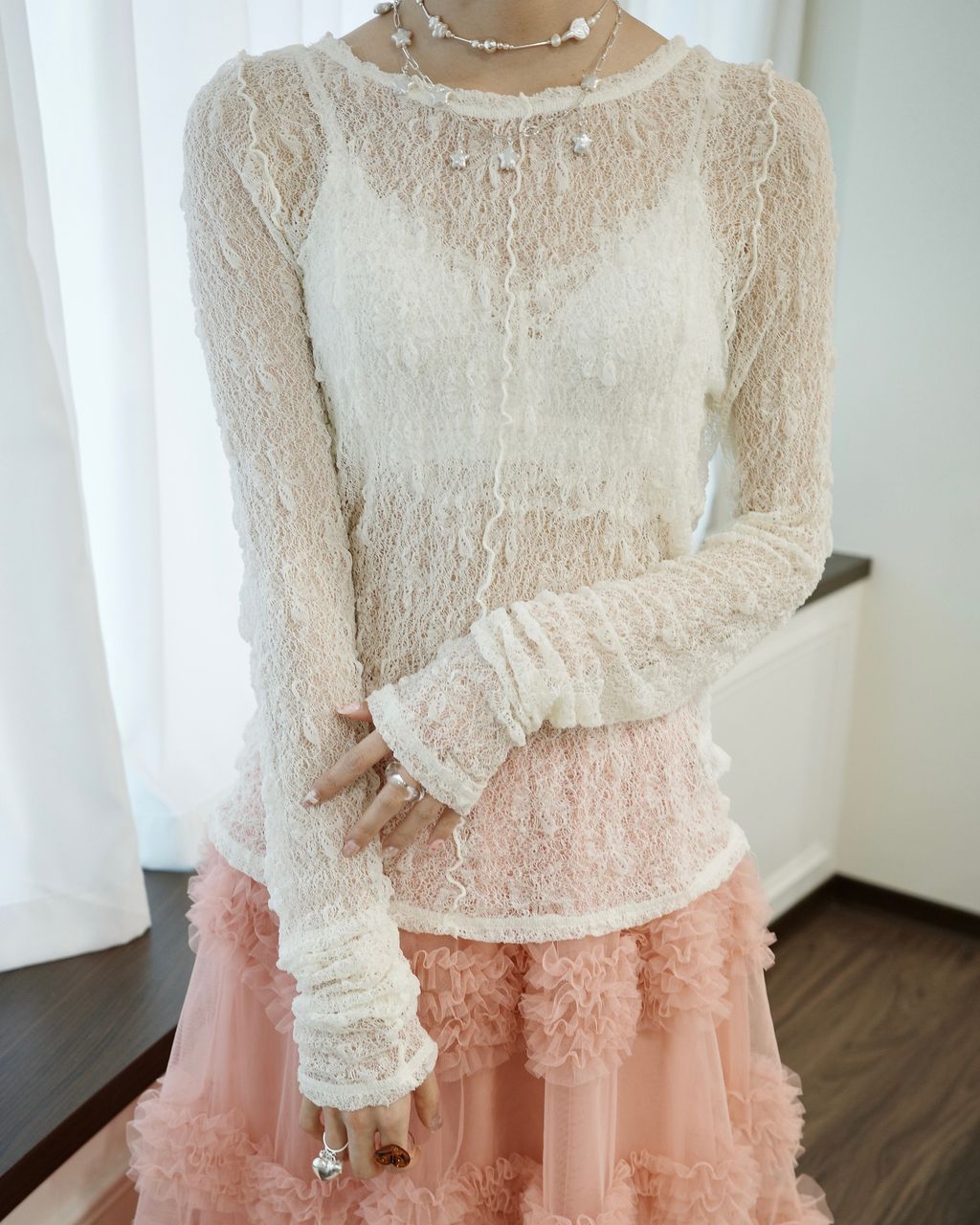 【快閃店限定賣場】【dokiii SELECT】超好穿！親膚質感蕾絲上衣