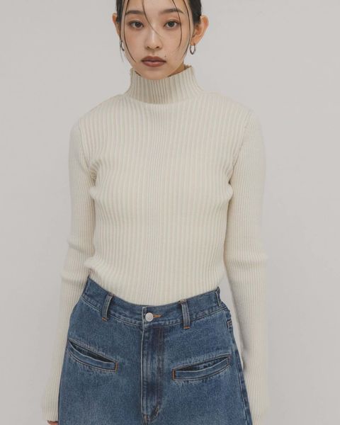 【先行折扣6折】KBF illi粗坑條針織上衣 (高領) – dokiii