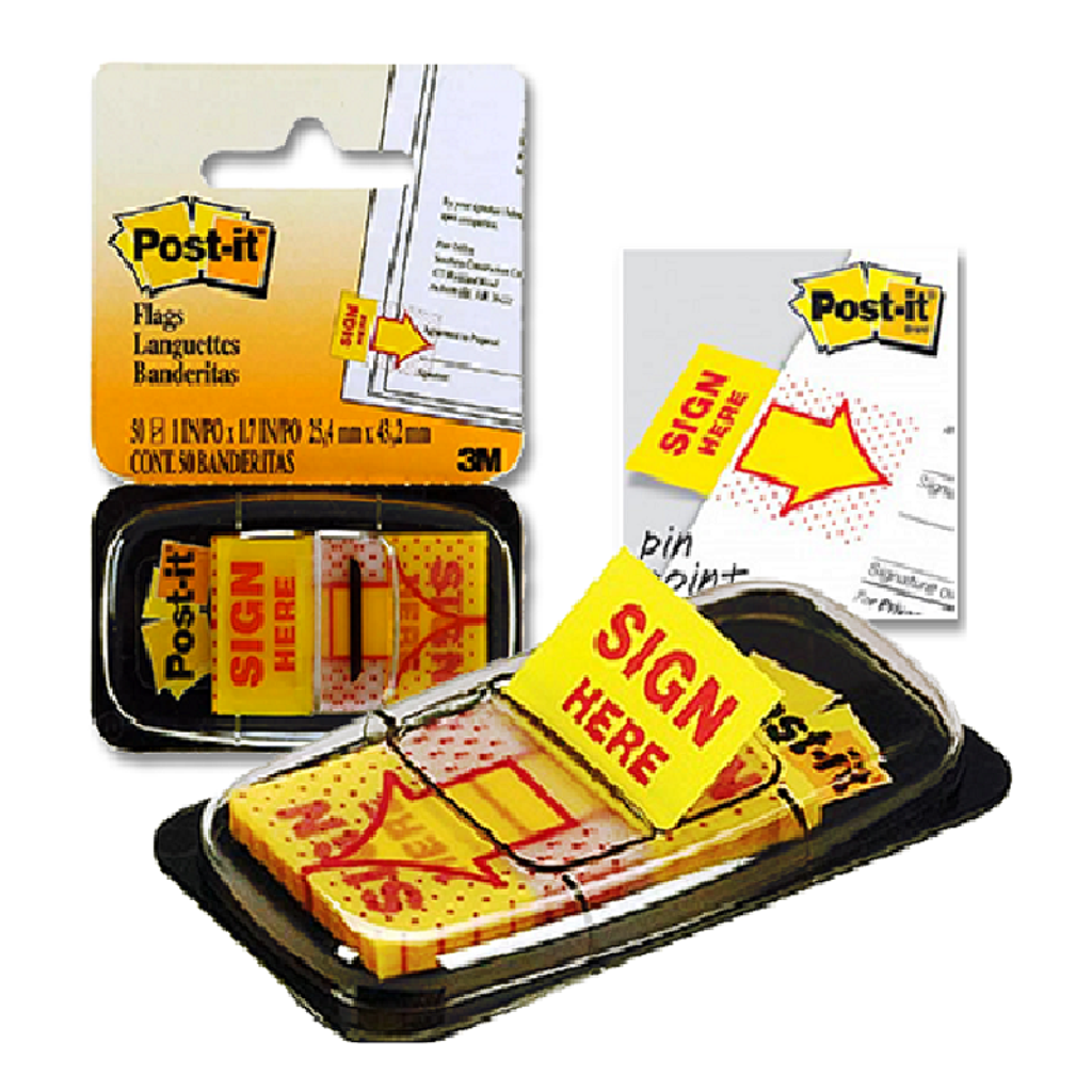 3M Post It Flags (25.4mmx43.2mm) (50 Flags) SIGN HERE – N.P. Copy Service 3M Post It Flags (25.4mmx43.2mm) (50 Flags) SIGN HERE – N.P. Copy Service