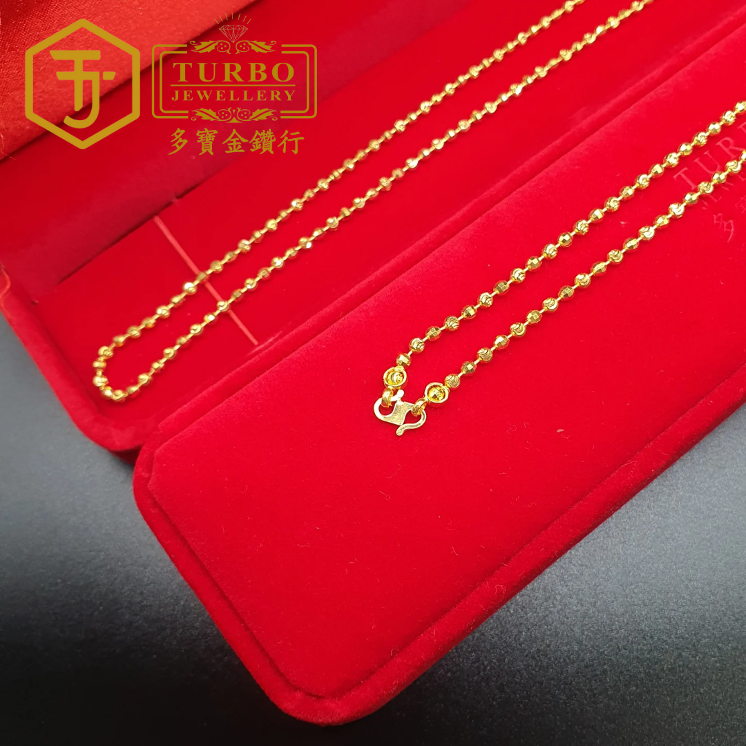 TURBO [916G] [52CM] Crystal Bead Necklace 水晶珠间罗珠颈链