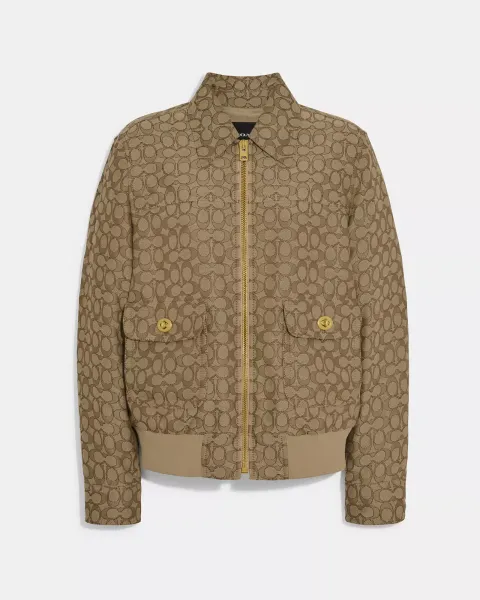 COACH SIGNATURE JACQUARD BOMBER JACKET – DYRA NADIRA INDUSTRIES