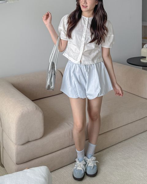 Bubble Puff Shorts 韩系休闲花苞泡泡短裤 (2 COLOURS) – Simple 9Teen