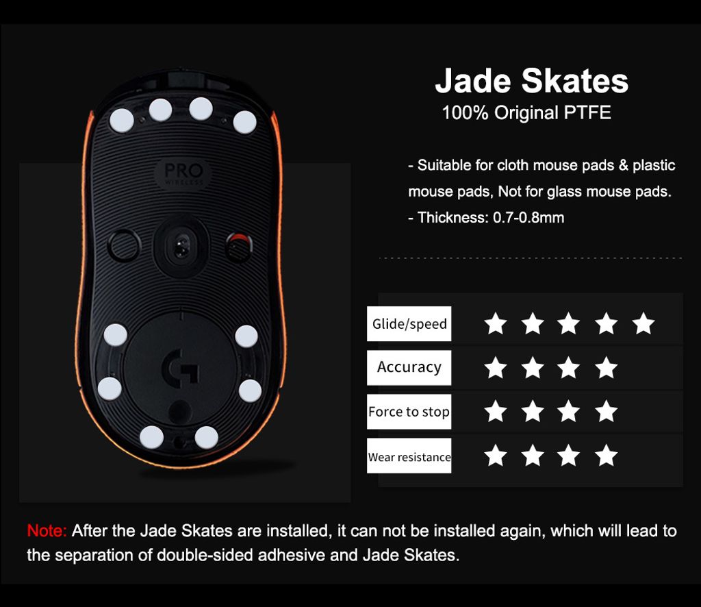 Xraypad Jade Speed Mouse Skates - Universal – Respawn Gaming Tech