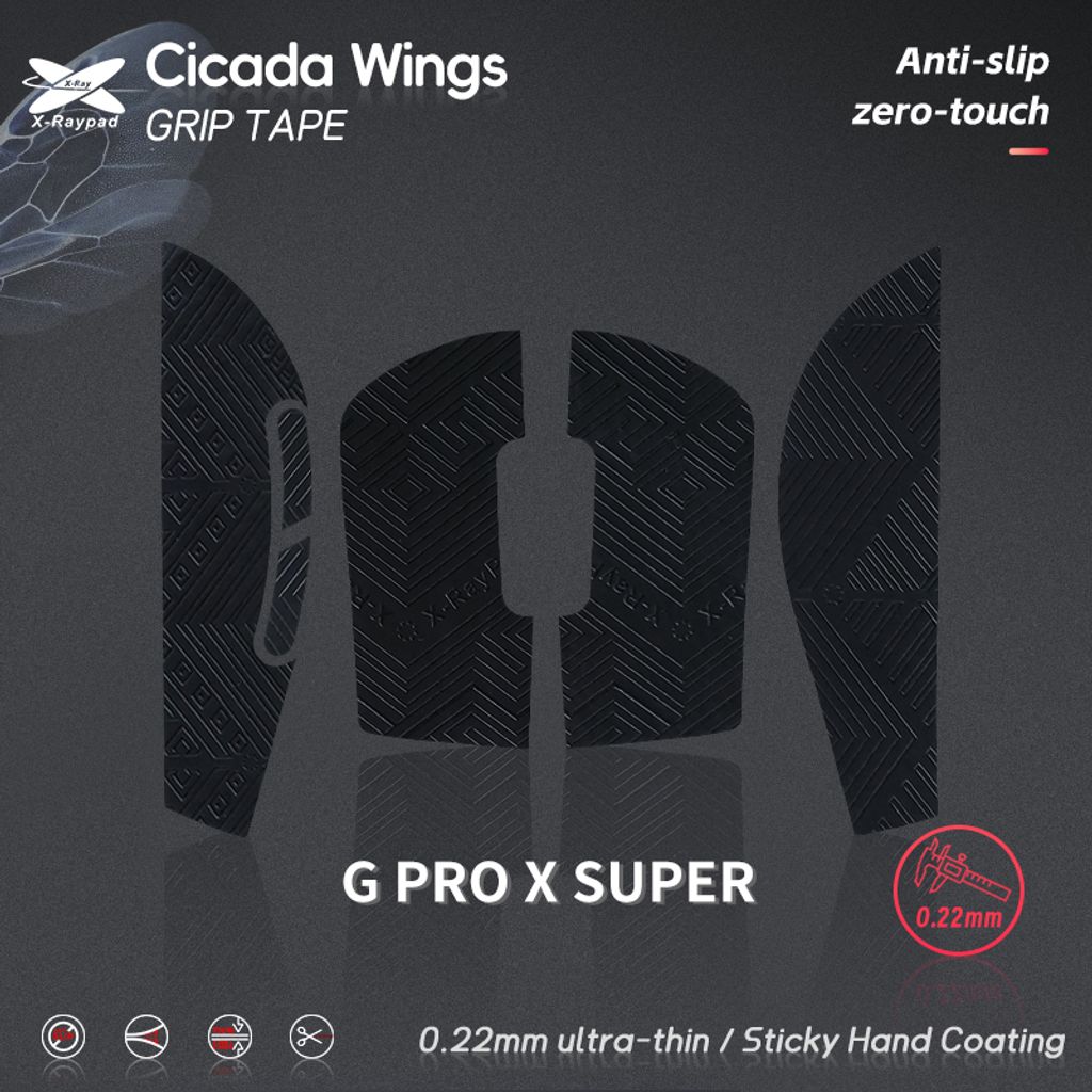 Xraypad Cicada Wings Ultra Thin Grip Tape - Logitech G Pro X Superlight ...