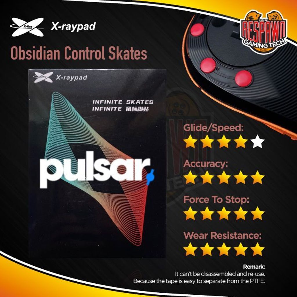 Xraypad Obsidian Control Mouse Skate - Pulsar Mouse – Respawn Gaming Tech
