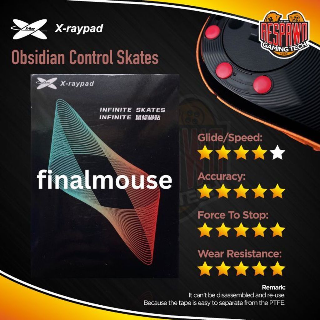 Xraypad Obsidian Control Mouse Skate - Finalmouse Mouse – Respawn ...