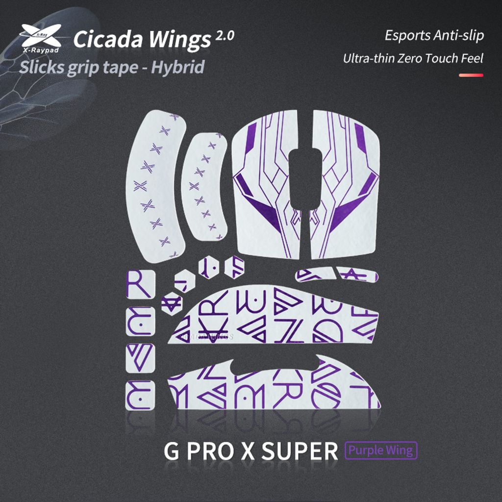 Xraypad Cicada Wings V2 Slicks Grip Tape - Logitech G Pro X Superlight ...