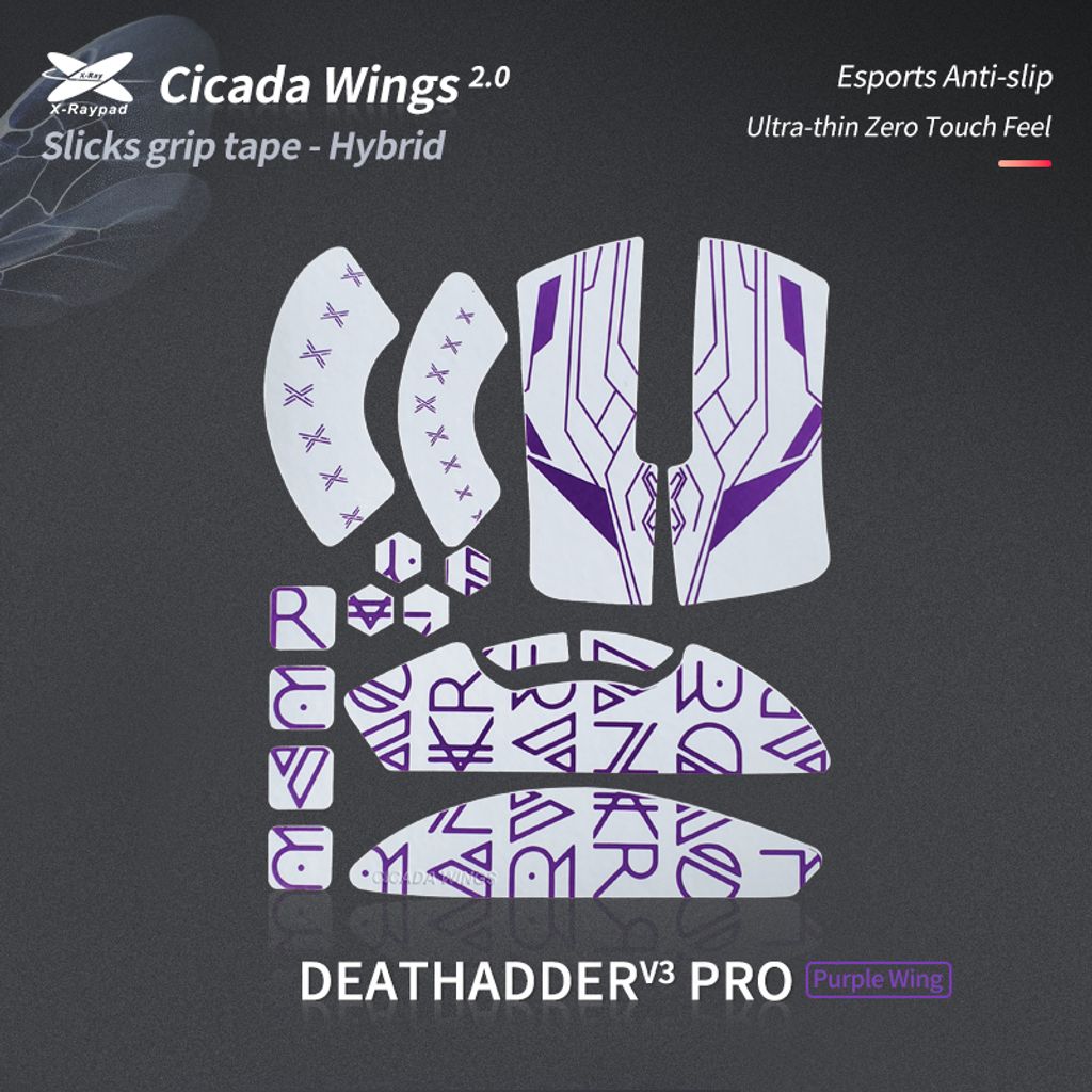 Xraypad Cicada Wings V2 Slicks Grip Tape - Razer Deathadder V3 Pro – Respawn Gaming Tech
