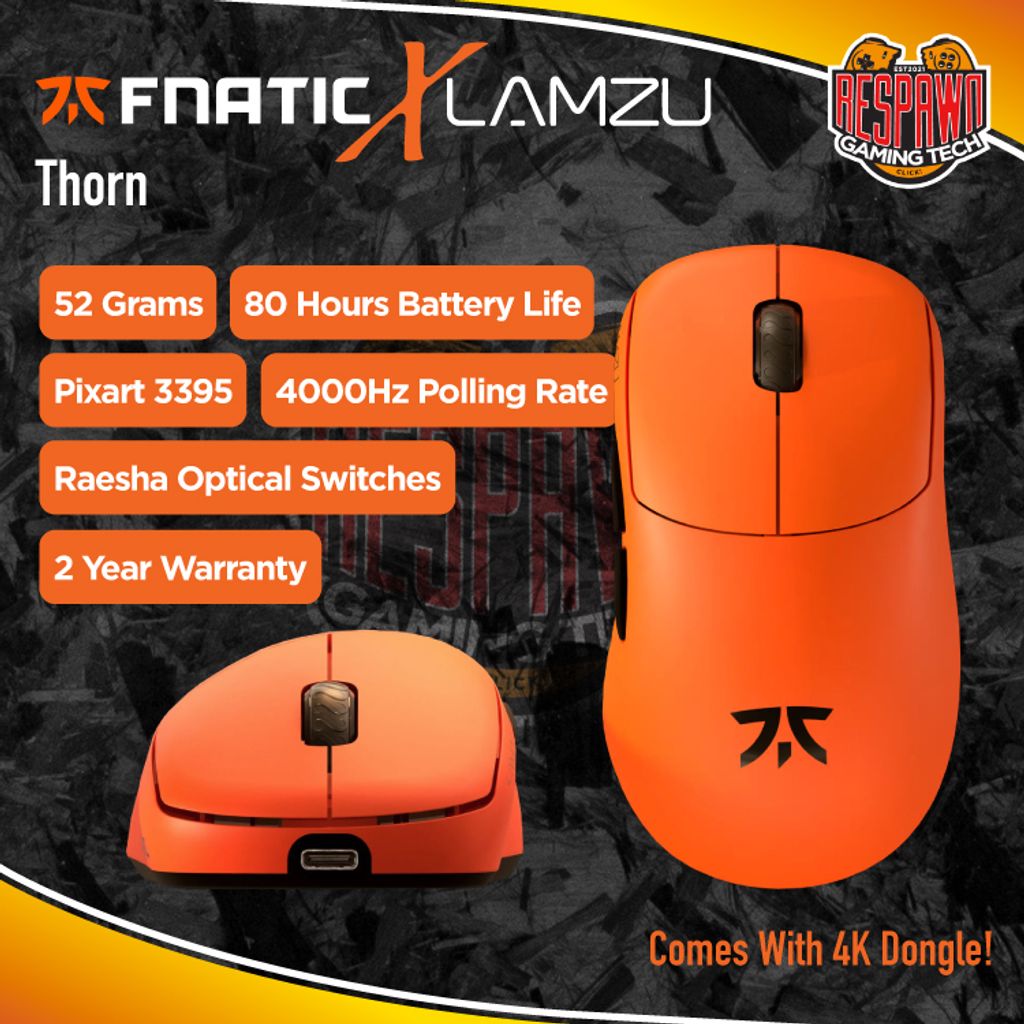 Fnatic X Lamzu Thorn Superlight Wireless Gaming Mouse – Respawn Gaming Tech