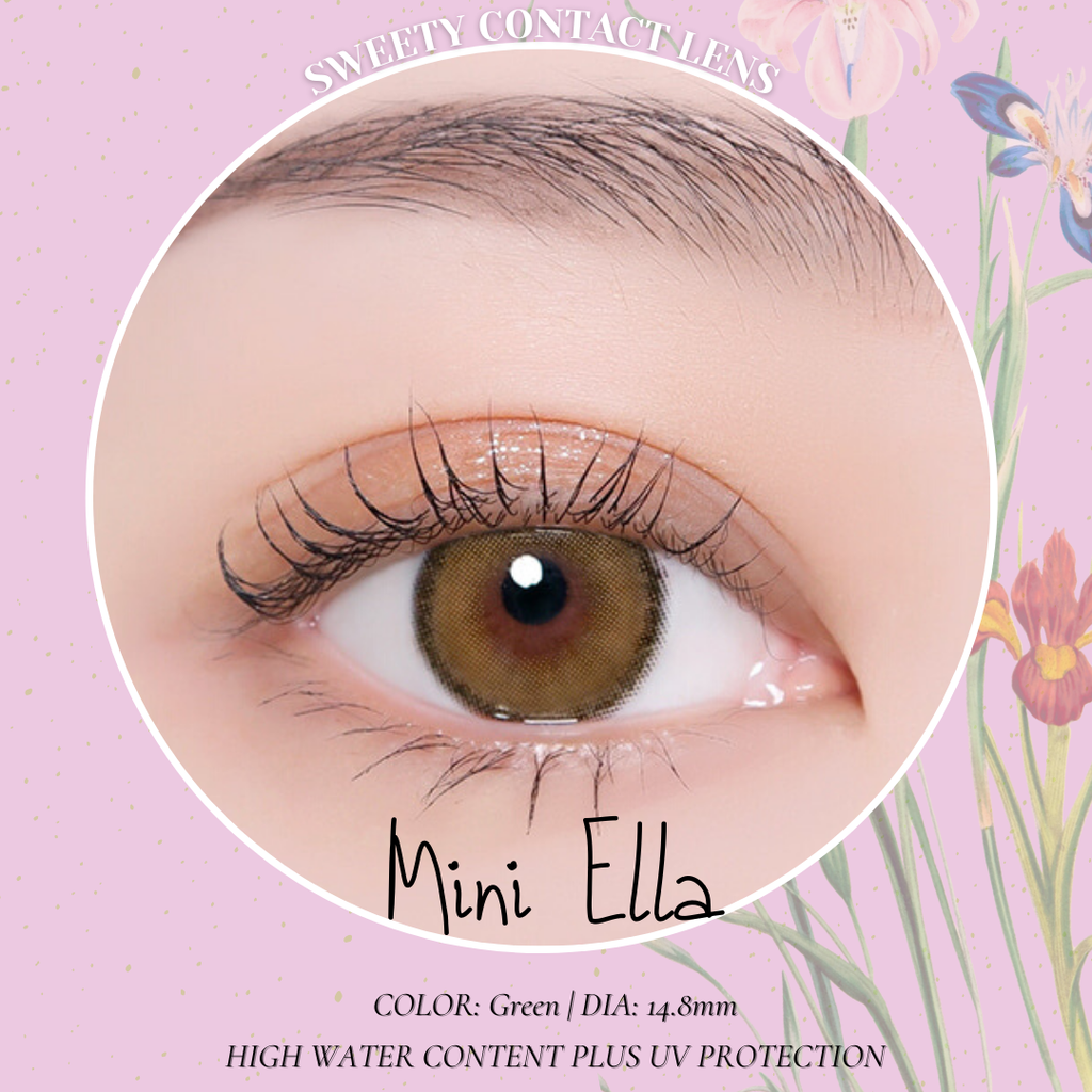 MINI ELLA Green Power 0 contact lens 14.8mm – Sweety Plus
