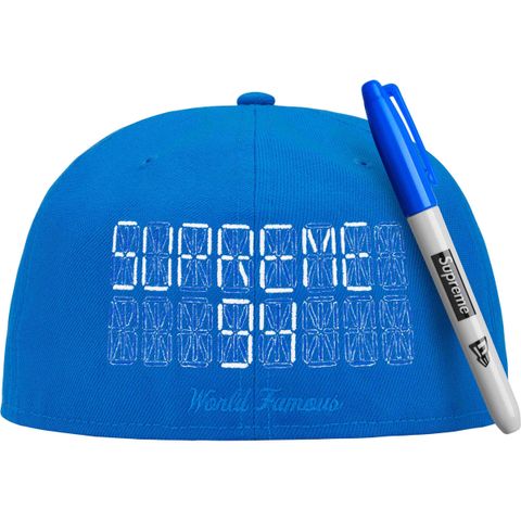 SUPREME SHARPIE BOX LOGO NEW ERA - BLUE – THE FOURHEADS