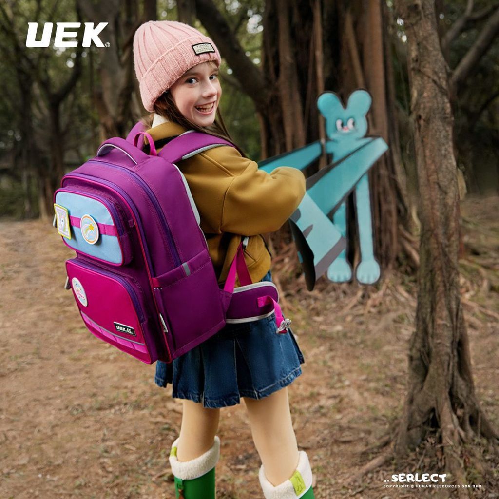 UEK ENGLISH RETRO BADGES SERIES-PURPLE – SERLECT ERGO SCHOOLBAG ...