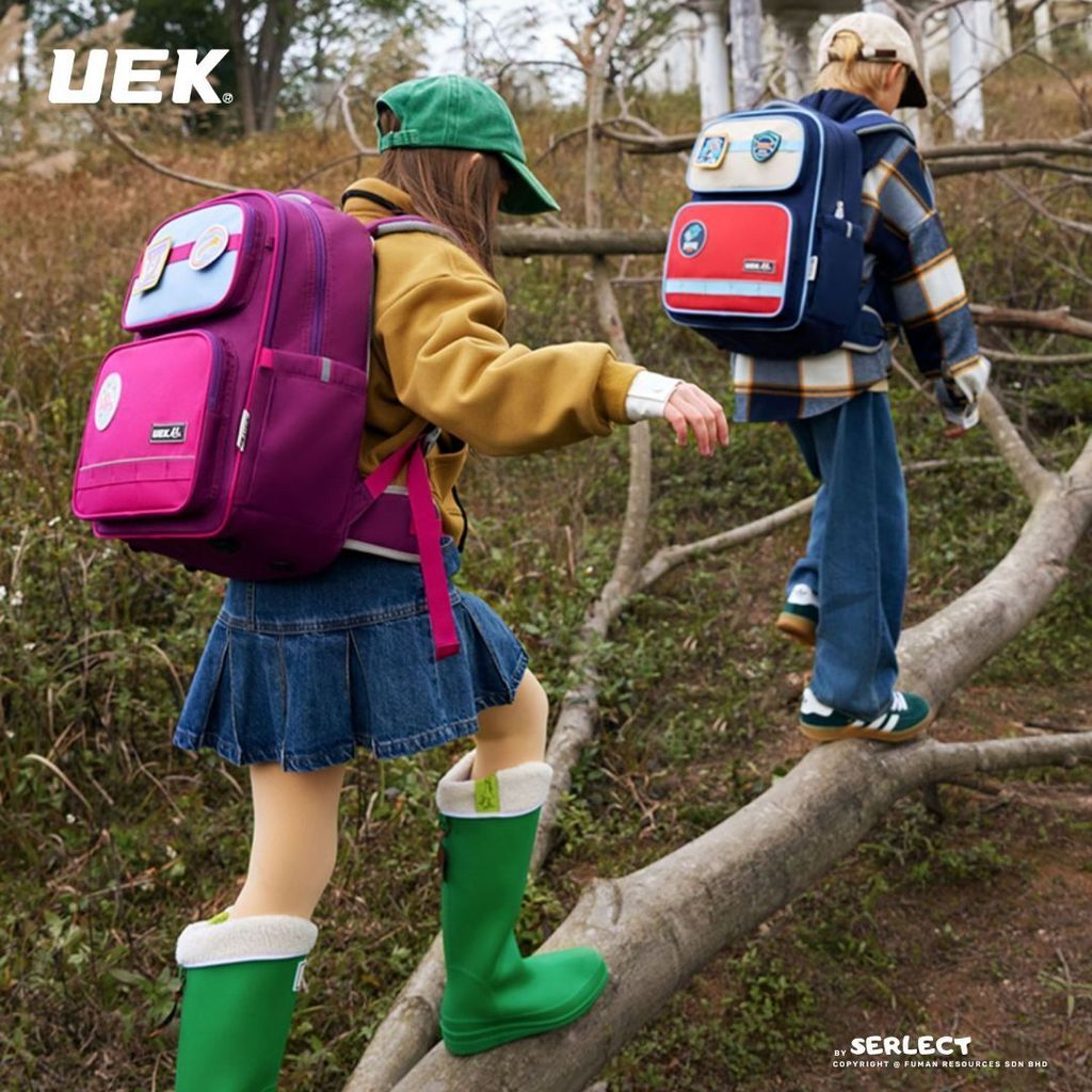 UEK ENGLISH RETRO BADGES SERIES-PURPLE – SERLECT ERGO SCHOOLBAG ...