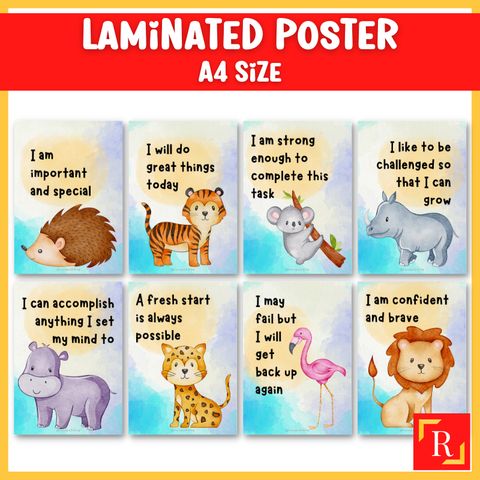 Positive Affirmation Quotes Poster / Educational Posters / Kindergarten ...