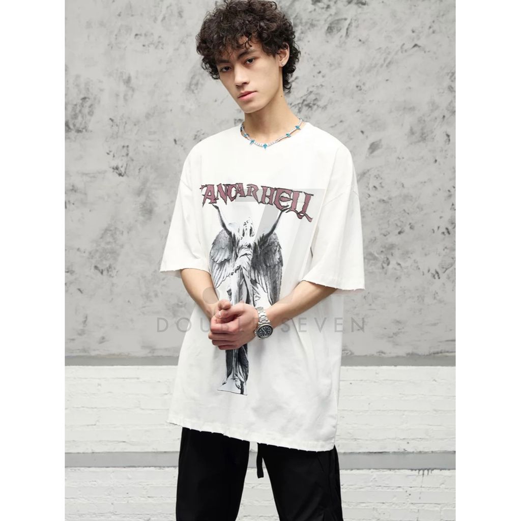 Angel Vancarhell Oversized Washed Tee – Double 7 Official | Authentic ...