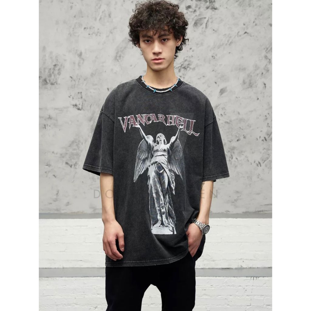 Angel Vancarhell Oversized Washed Tee – Double 7 Official | Authentic ...