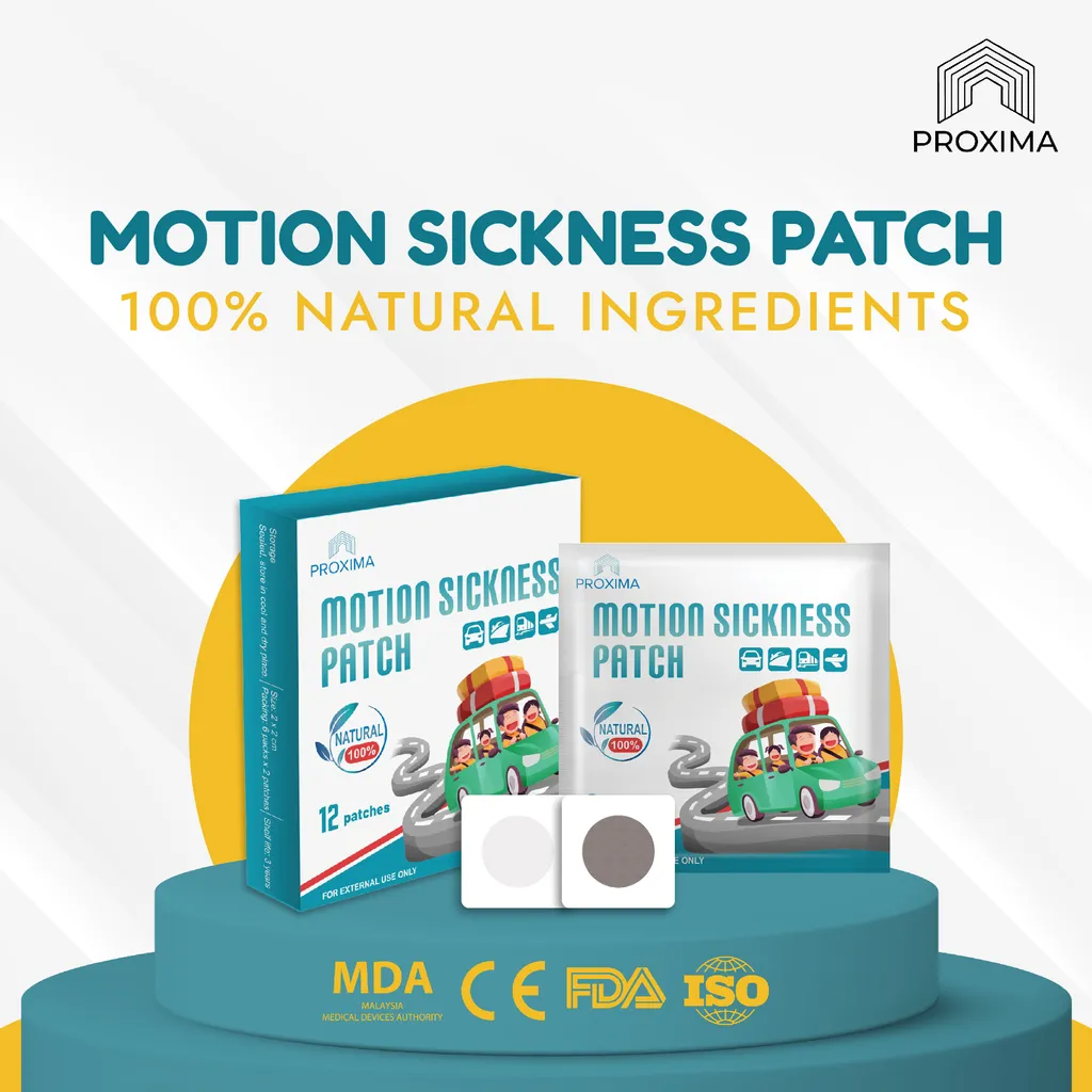 Proxima Motion Sickness Patch 100% Natural for Nausea, Dizziness ...