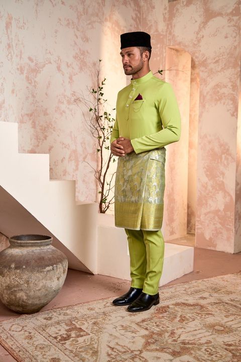 Baju Melayu De'KING | AYAHANDA | LIME GREEN – Rqal Exclusive