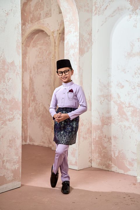 BAJU MELAYU De'KING | PUTERA | PURPLE LILAC – Rqal Exclusive