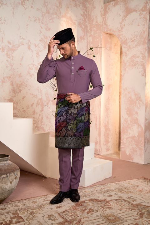 Baju Melayu De'KING | AYAHANDA | MAUVE PURPLE – Rqal Exclusive