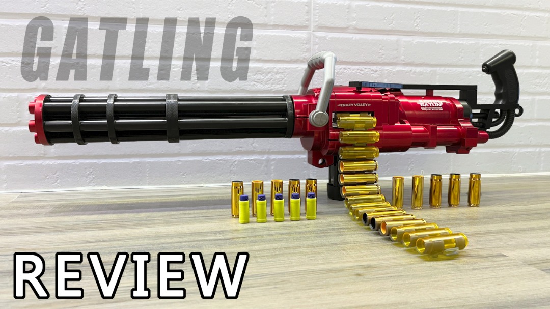 Shell Ejecting Belt Fed Nerf Gatling Blaster – Mech Potato