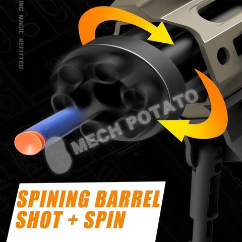 [Ready Stock] Nerfty Gun SL M416 Gatling Electrical Auto Soft Bullet Gun Toys Blaster Pubg ...