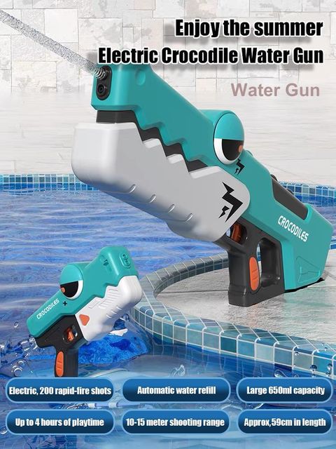 [Ready Stock] Nerfty Electric Water Blaster Full Auto Crocodile Water ...