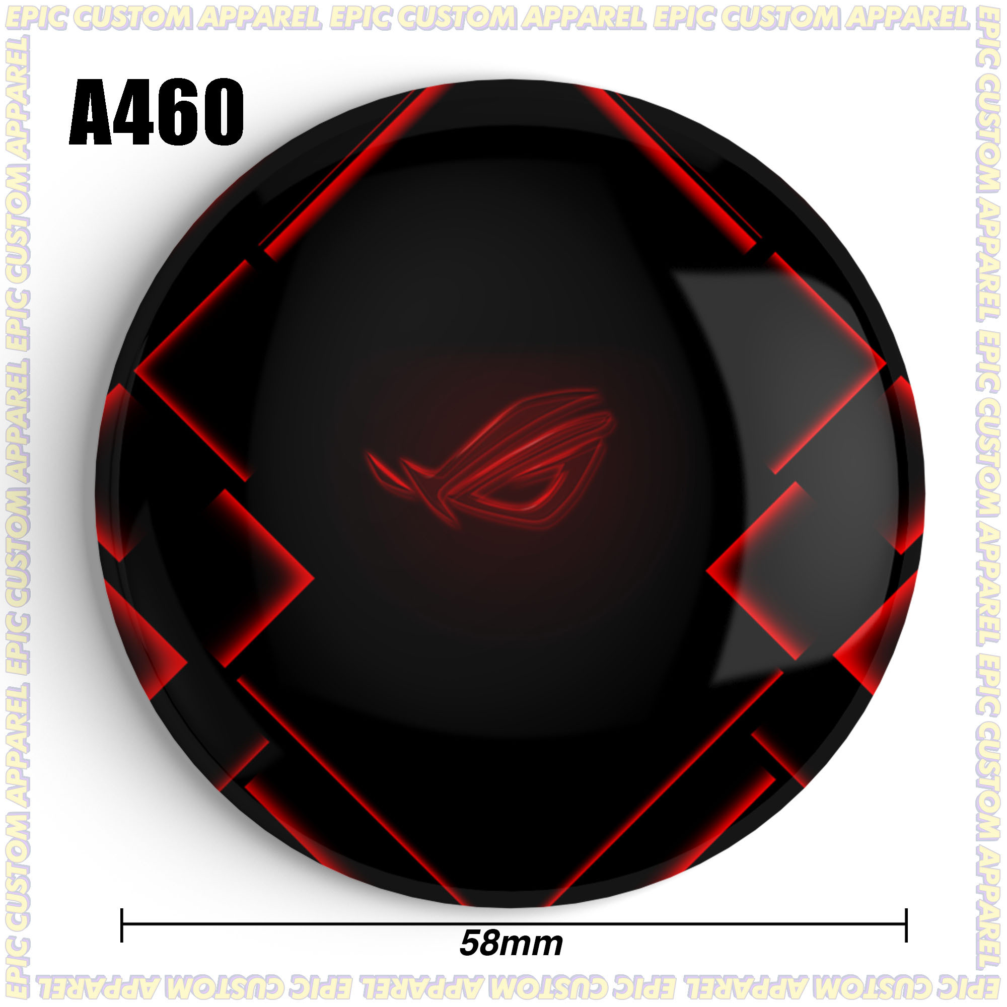 58mm Button Badge Pin ROG Republic of Gamer Gaming Designs (A441-A460 ...