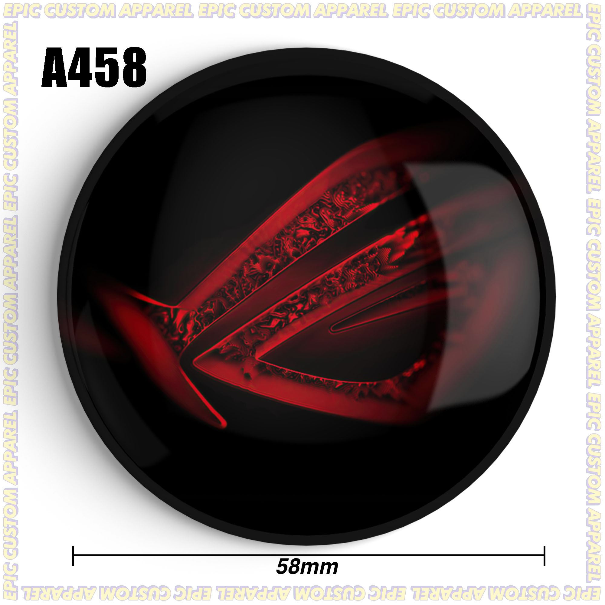 58mm Button Badge Pin ROG Republic of Gamer Gaming Designs (A441-A460 ...