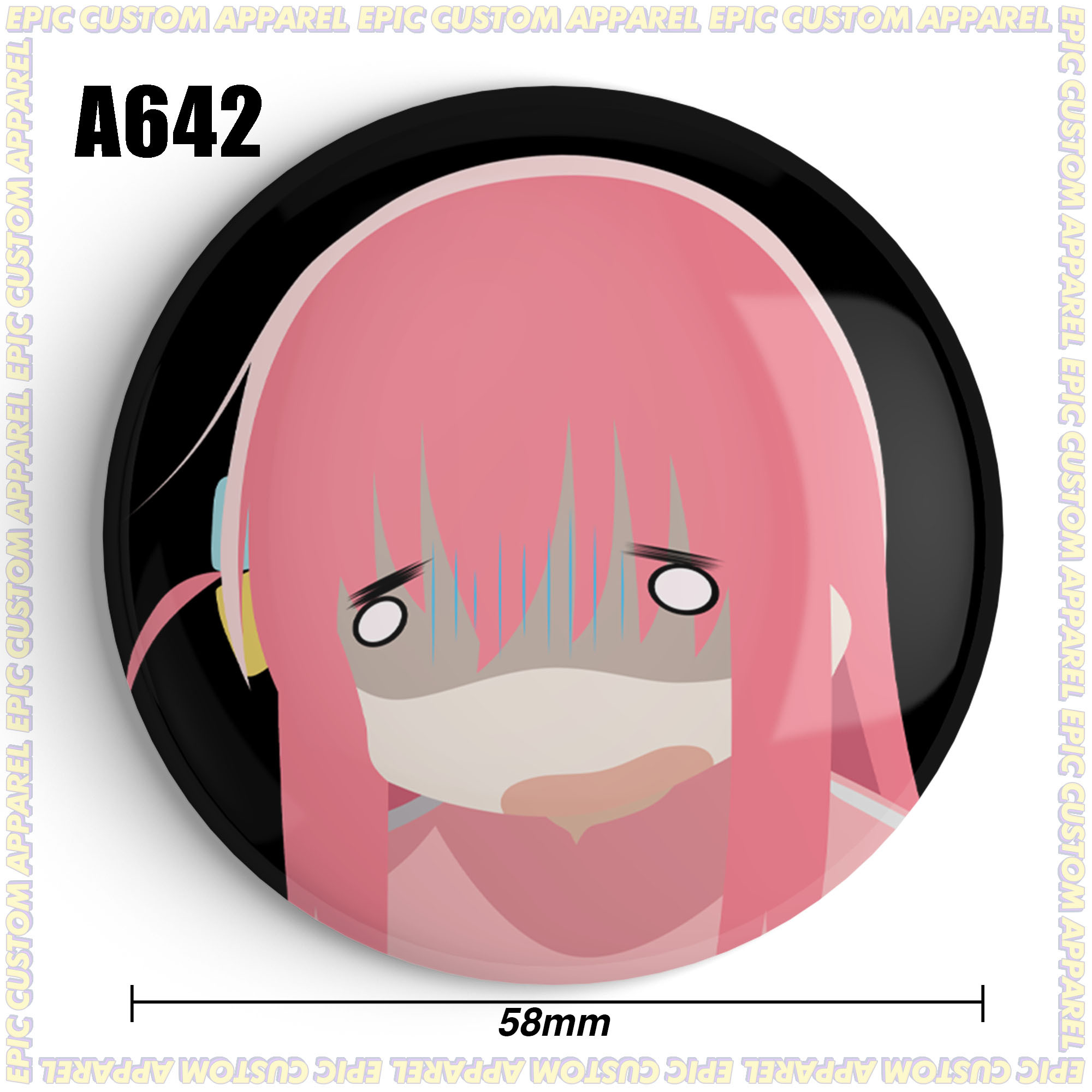 58mm Button Badge Bocchi The Rock Anime Designs (A633-A659) A636 | PGMall