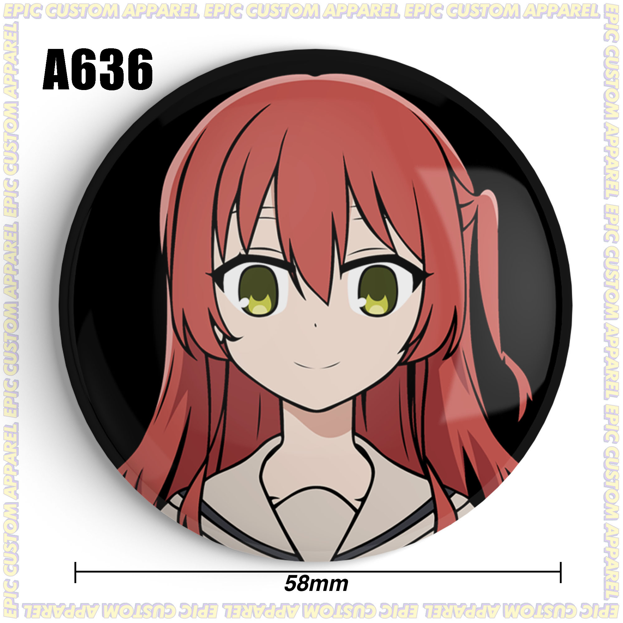 58mm Button Badge Bocchi The Rock Anime Designs (A633-A659) A636 | PGMall