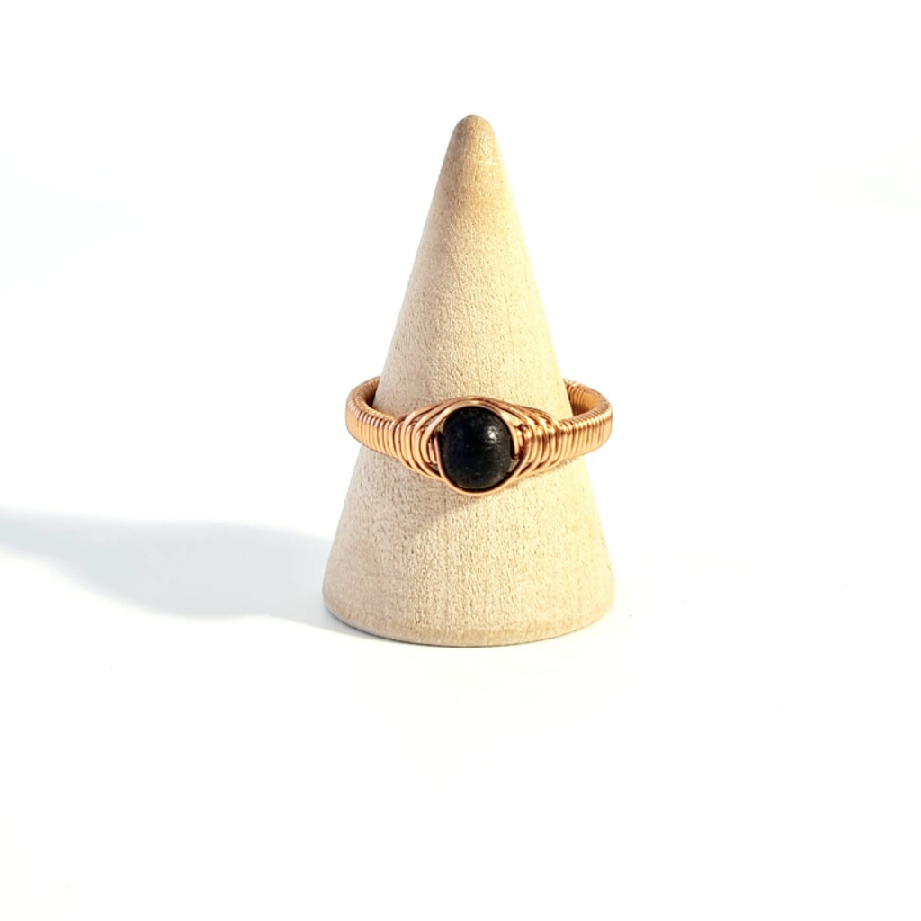 Karungali / Black Ebony Wood Ring – Dr. Beads | Copper Jewellery in ...