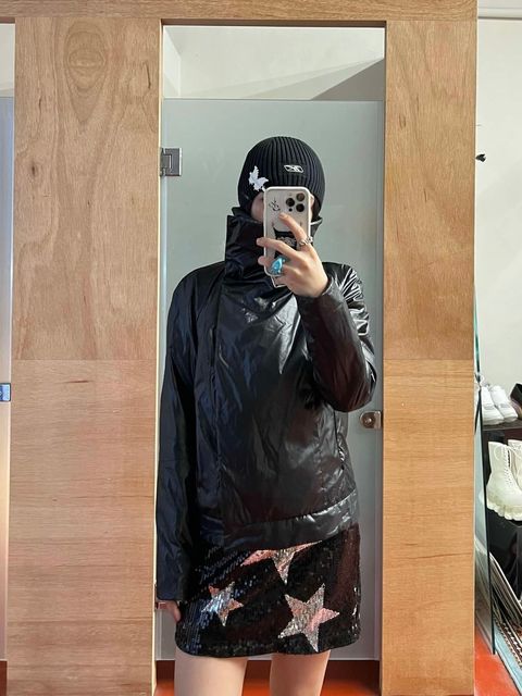 CalvinKlein黑色尼龍翻領外套 – 19991232