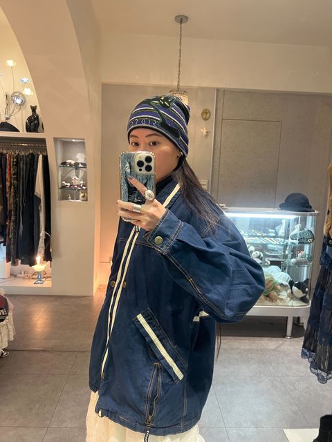 USNS深藍白色織條外套 – 19991232