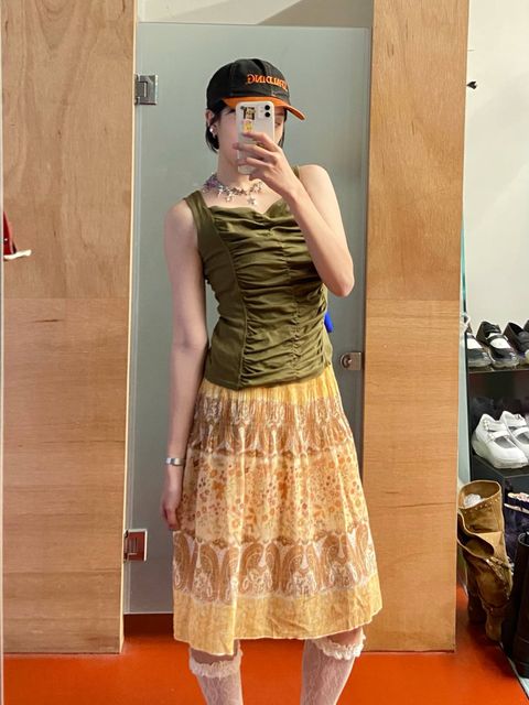 軍綠抓皺背心 – 19991232