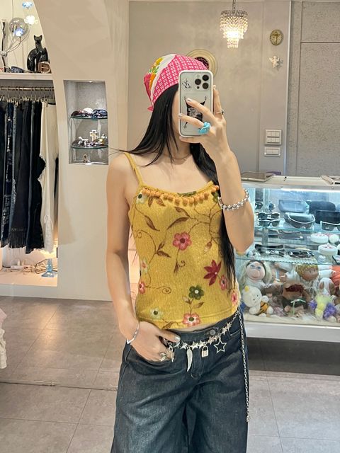 卡其花花球球背心 – 19991232