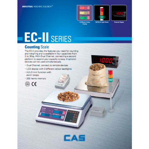 CAS EC-II 6kg x 0.2g COUNTING SCALE // MESIN TIMBANG PENGIRAAN – Exito.my
