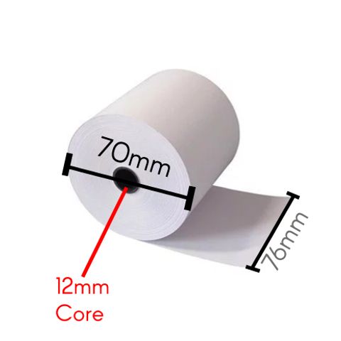 PAPER ROLL 76mm x 70mm x 12mm 1 PLY // MIN ORDER 100 ROLL – Exito.my