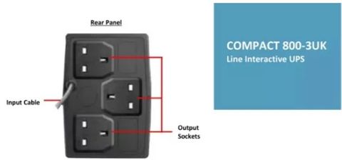 NEUROPOWER UPS BACKUP BATTERY 800VA (COMPACT 800-3UK) – Exito.my