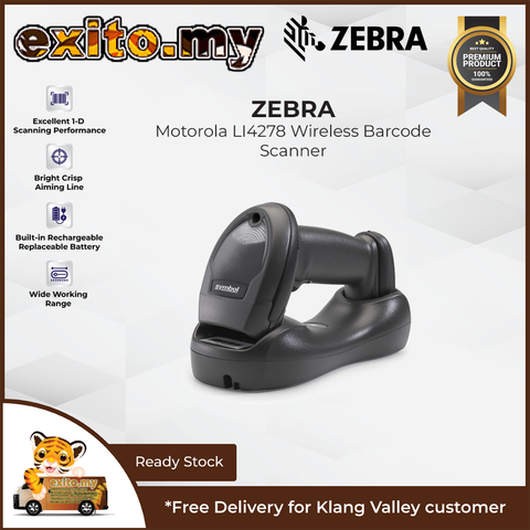 Zebra Motorola LI4278 Wireless Barcode Scanner – Exito.my