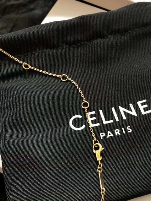 CELINE TRIOMPHE SUSPENDED 凱旋門雙層項鍊 – FAIRY STUDIO