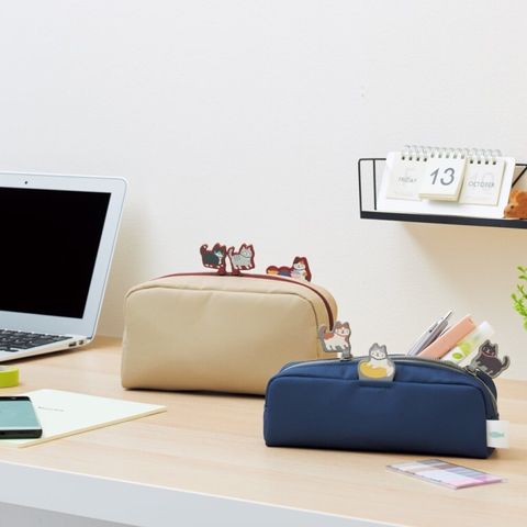 Lihit Lab Cat's Daily Routine Nyan Scene Box Pen Pouch (Size Large ...