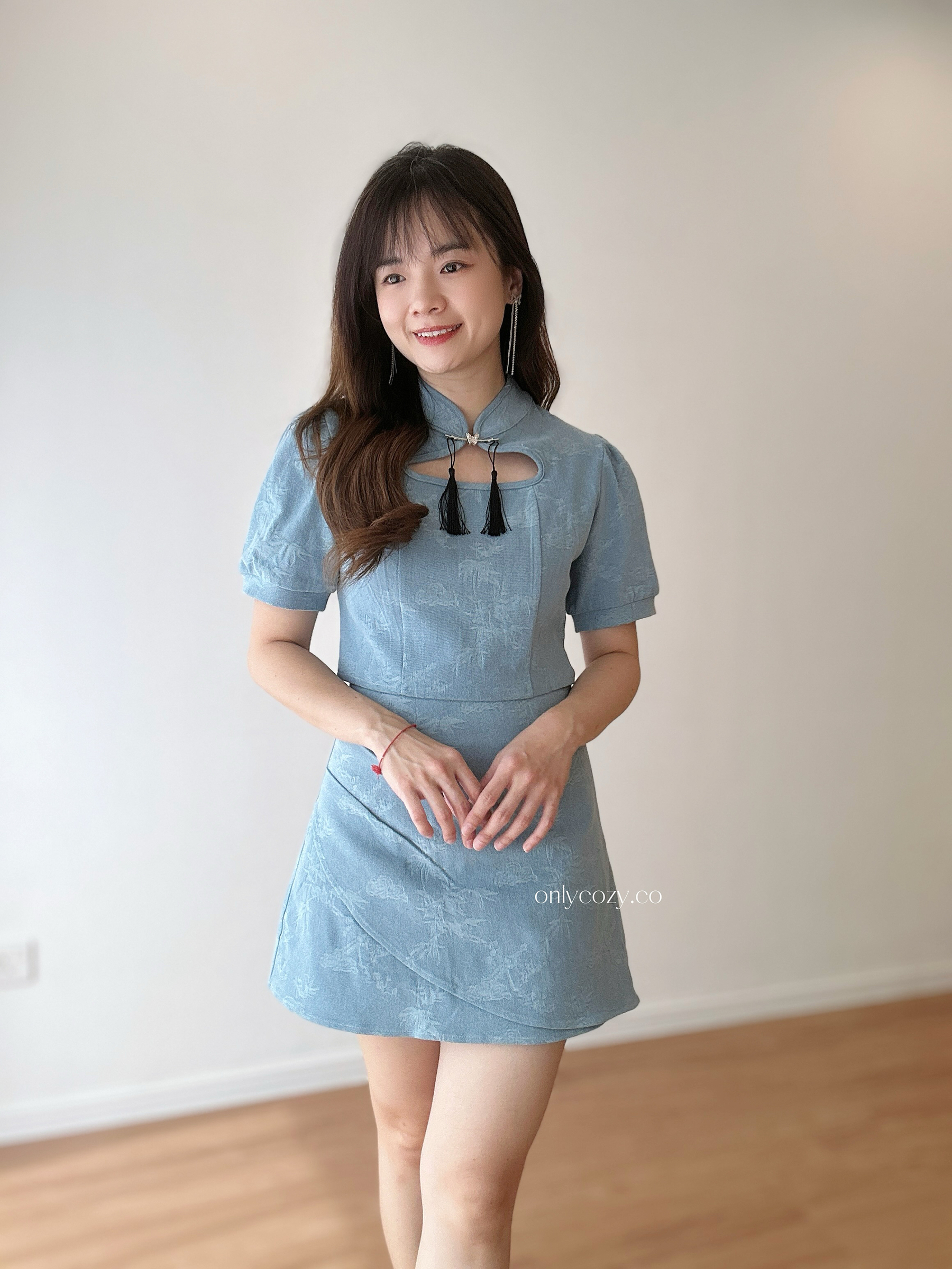 Denim Bamboo Cheongsam Set (Light) L size – ONLYCOZY.CO Official ...
