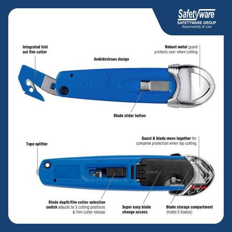 PACIFIC HANDY CUTTER S7 Premium Self-Retracting Safety Cutter 3-in-1 ...