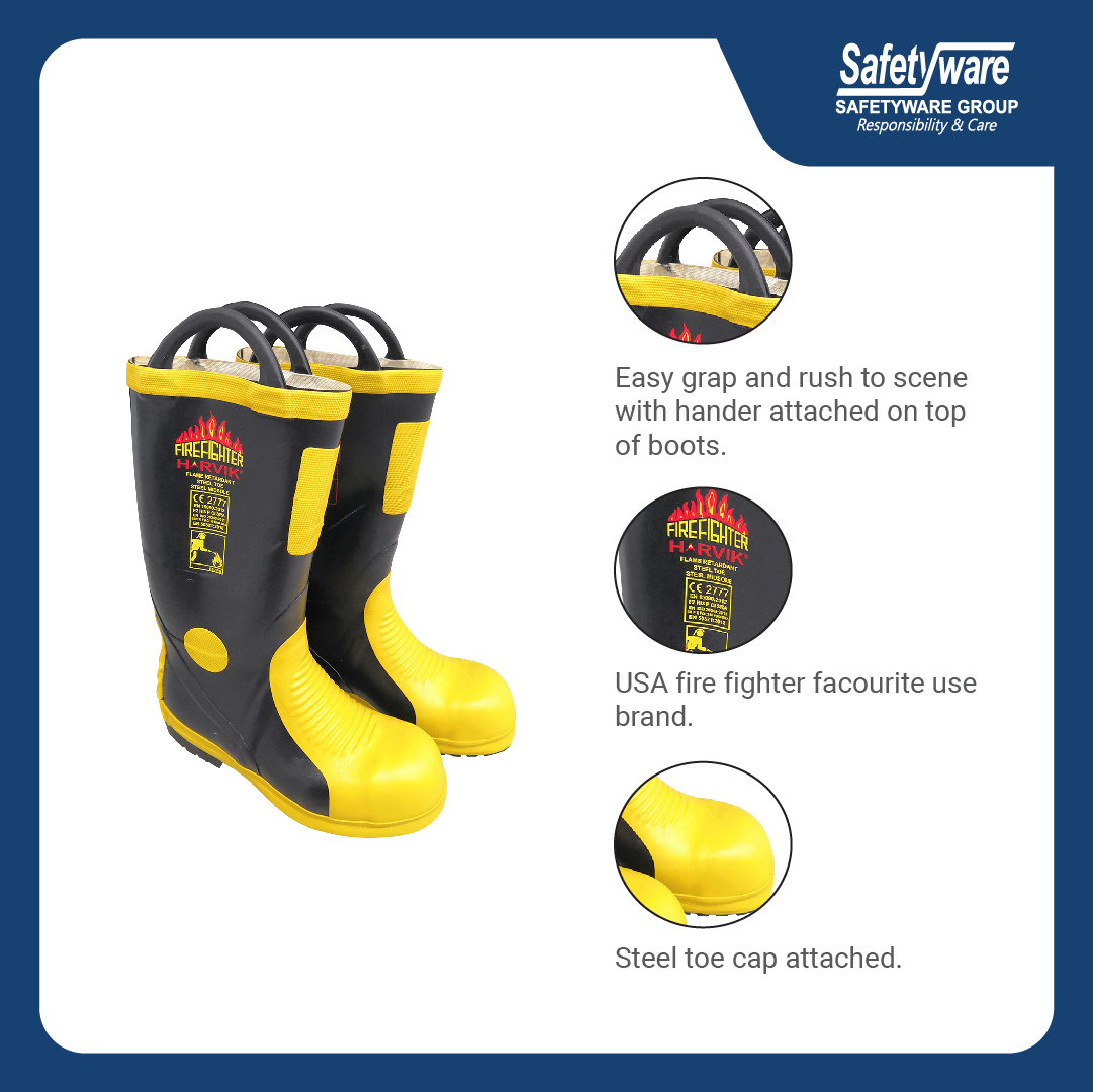 HARVIK Fireman Boot | Heat & Electrical Protection – Safetyware Store