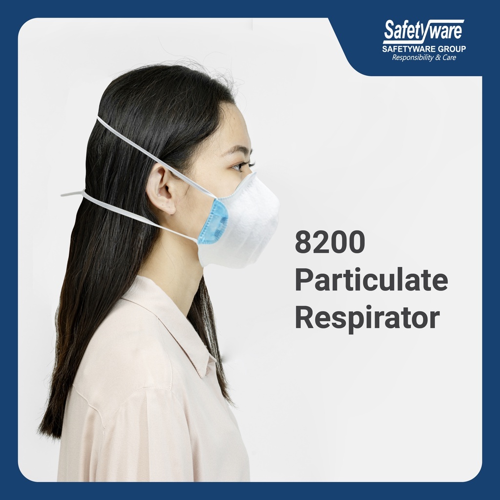 SAFETYWARE 8200 FFP2D Particulate Respirator Certified to SIRIM & CE I ...
