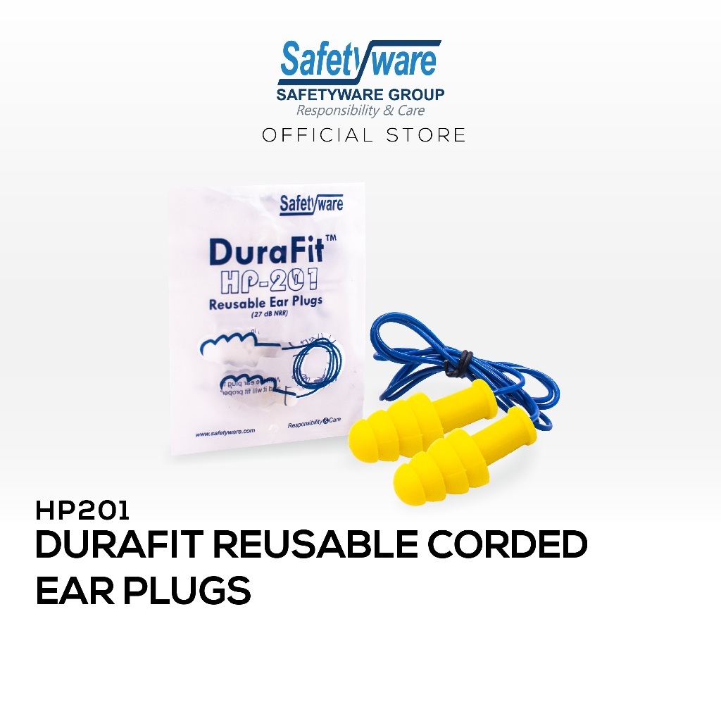 Safetyware DuraFit High Quality Reusable Ear Plugs | in Polybag Packing ...